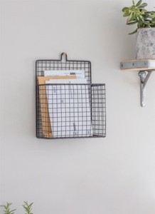 Vintage Style Retro Wire Metal Wall Mounting Filing Letter Paper Rack ...