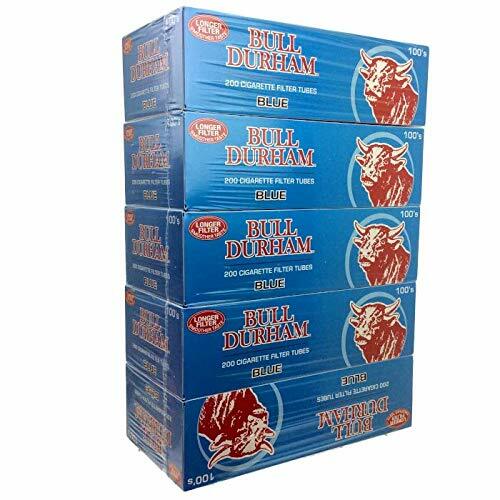 Bull Durham Cigarette Filter Tubes Light Blue King Size 200ct (5-Boxes ...