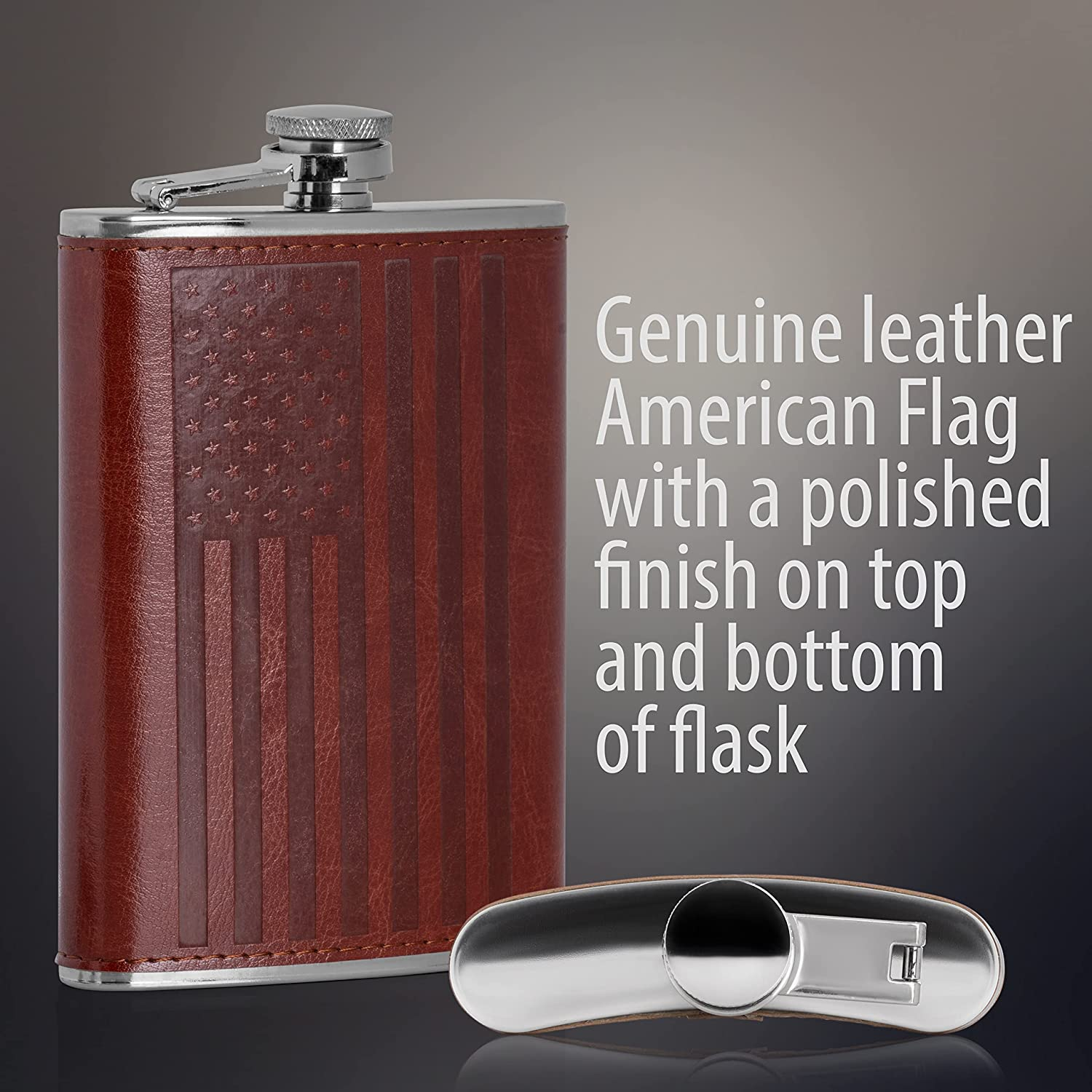 Maxam KTFLK8FL 8 oz Hip Flask - Brown for sale online | eBay