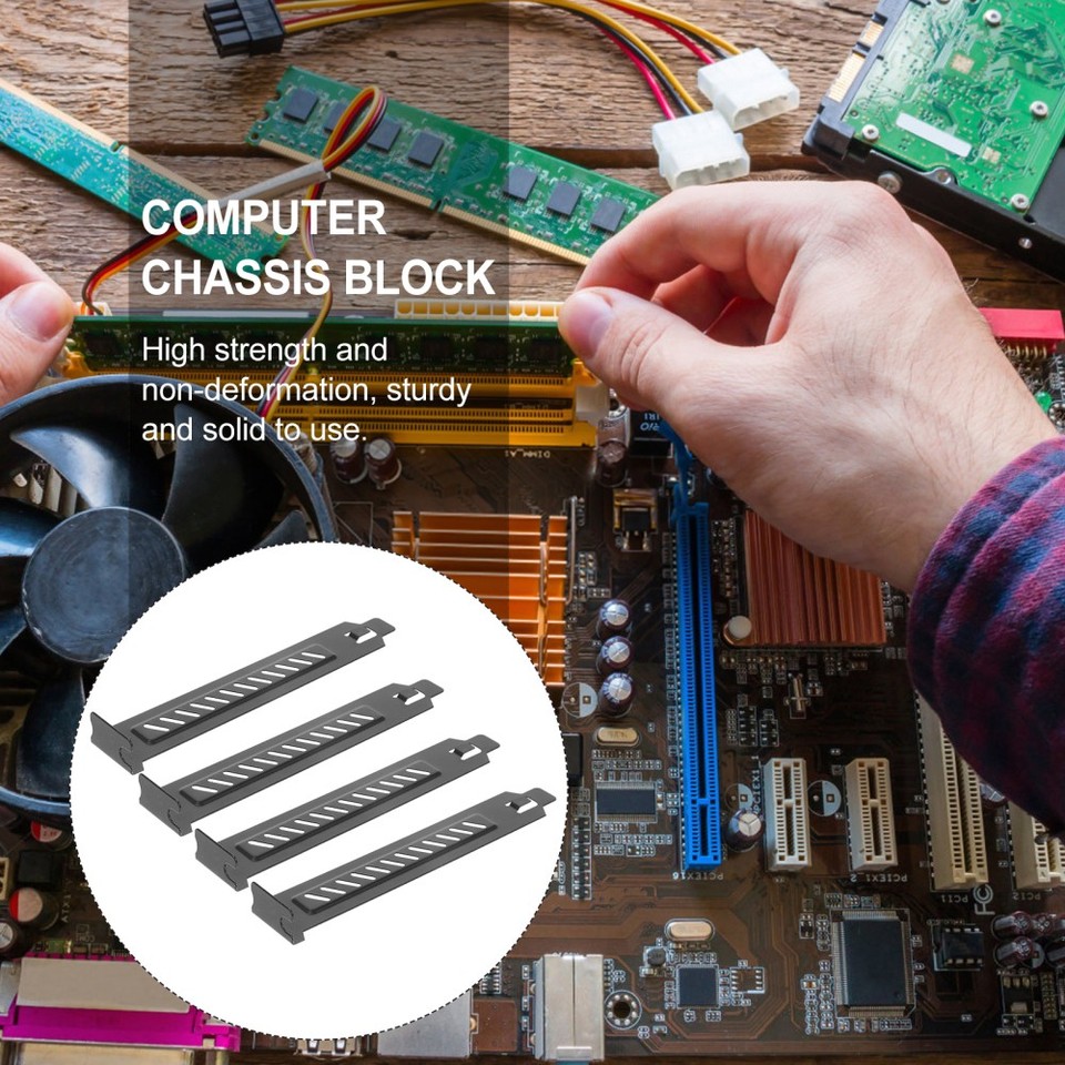 2 PCS Blanking Plate Computer Case Black Pci Slot Expansion Cover | eBay UK