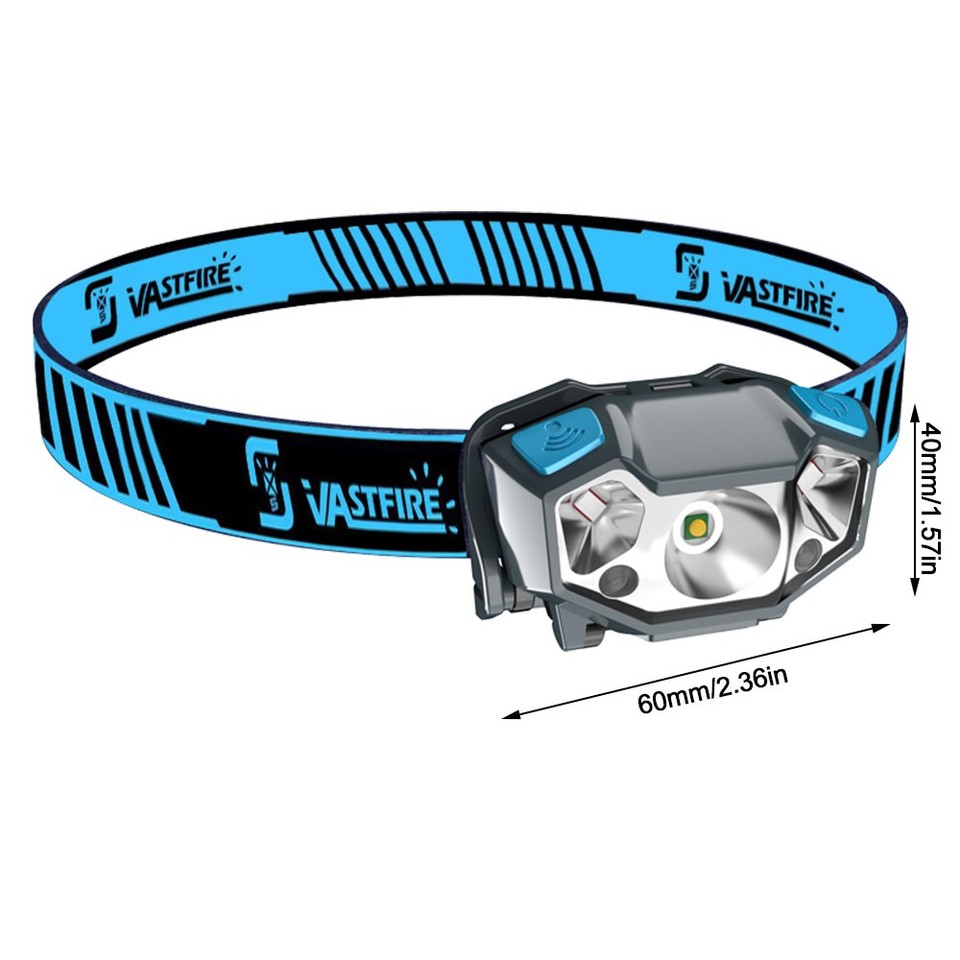 Headlights Rechargeable Ultra bright LED Headlights Flashlight w/ Red ...