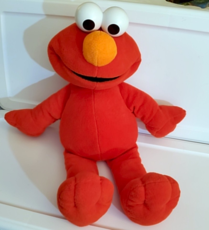 Fisher Price Big Book ELMO Plush, Sesame Street, Red, 28", Muppet, 2002 ...
