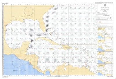5142 6 Routeing Chart Gulf Of Mexico Caribbean Sea June Chart Map Wal ...