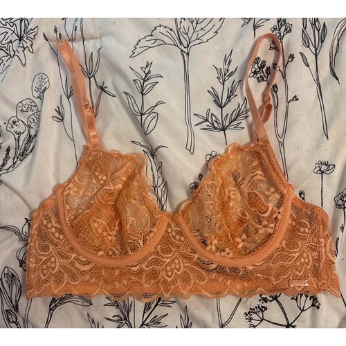 Rachel Roy Light Orange Lace Longline Underwire Demi Bra, 34B | eBay