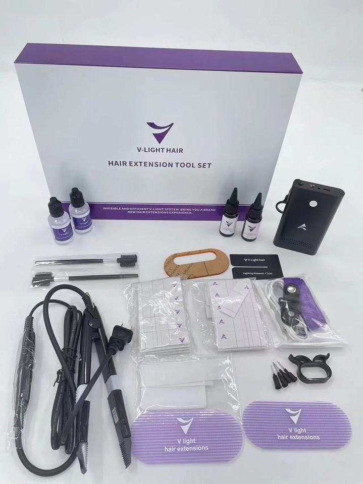 V Light Hair Extensions Kit V Light Hair Extensions Set for tape bulk ...