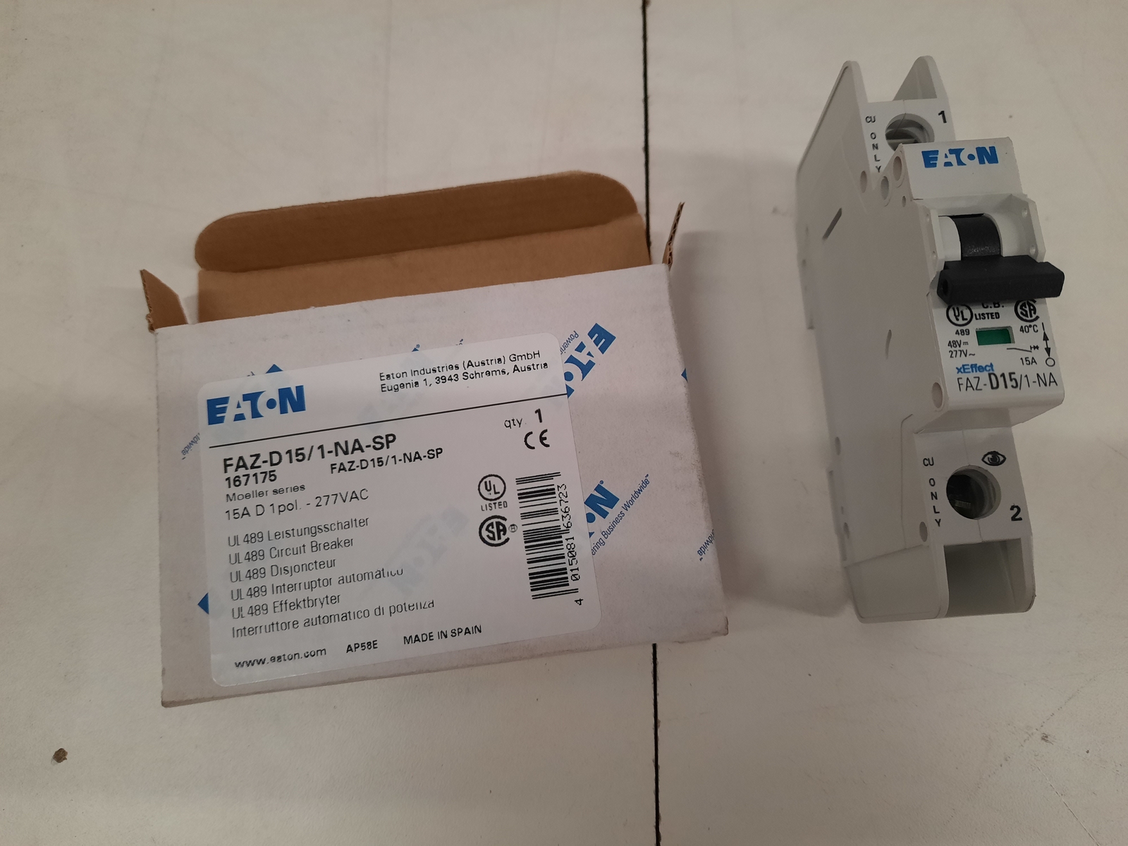 Eaton FAZ-D15/1-NA-SP Din Rail Mounted Circuit Breakers | eBay