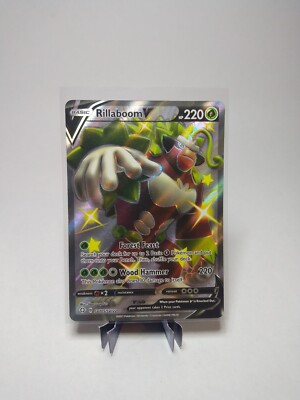 Pokemon Card - Shining Fates SV105/SV122 - RILLABOOM V (shiny holo rare ...