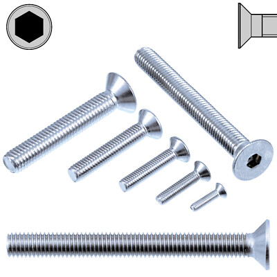 Senkkopf Senkschrauben Stahl verzinkt 8.8 DIN 7991 M3 M4 M5 M6 M8 Innensechskant | eBay