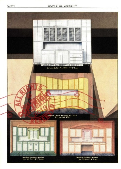 Elgin Stove MFR 1930 Samples CATALOG Steel Cabinet Design Metal Kitchen ...