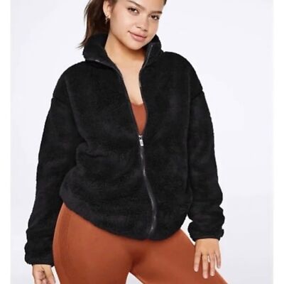 NWT Victoria’s Secret PINK Teddy Full Zip Jacket Sz Large | eBay