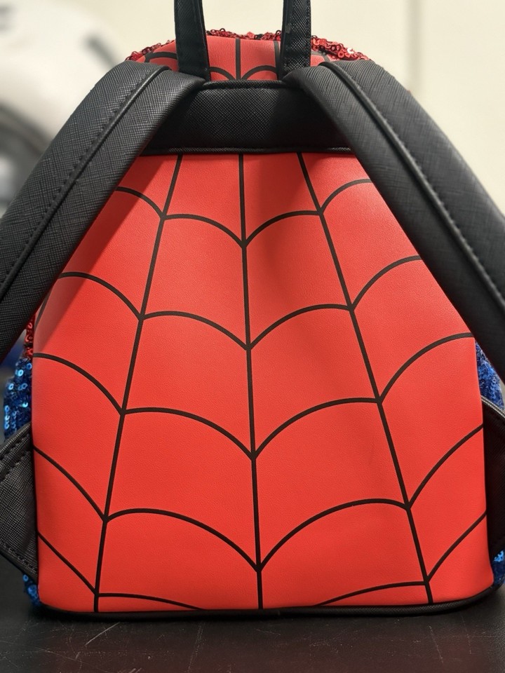Disney Marvel Loungefly Spider-Man Sequin Figural Mini Backpack | eBay