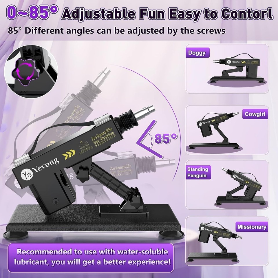 Sex Machine - Automatic Thrusting Dildo Machine w/ 8 Attachments! Men ...