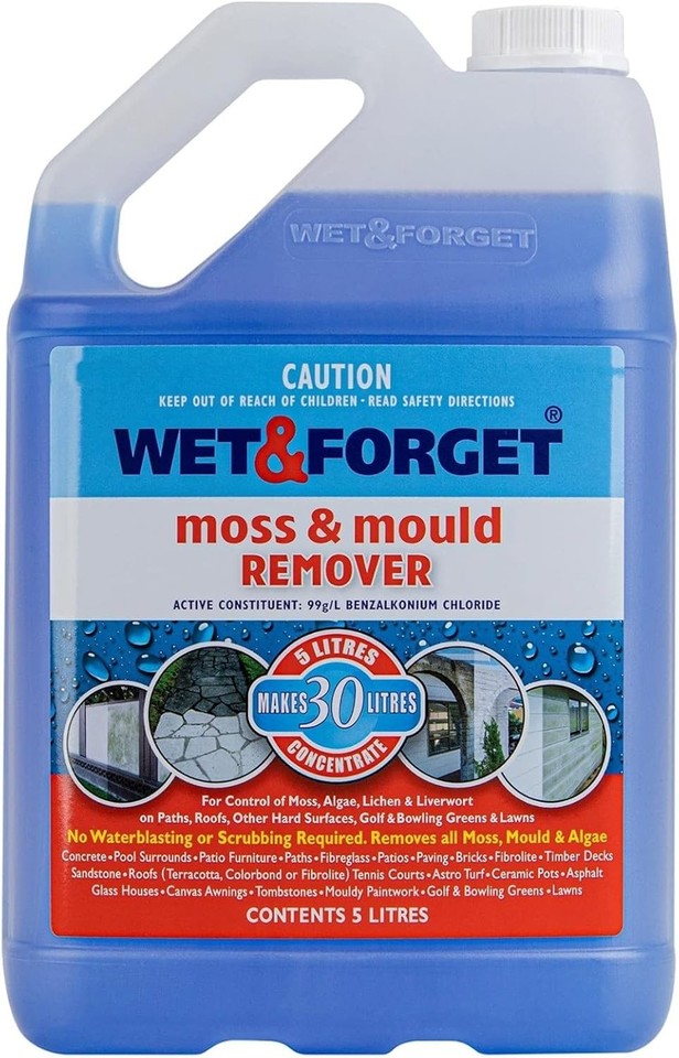 Wet &Forget Mould Lichen, Algae Remover Outdoor Cleaning Solution ...
