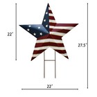 Metal Star Yard Sign with Stake Patriotic Barn Garden stakes July 4th ...