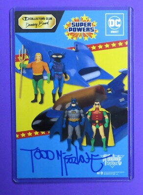 MCFARLANE SIGNED SUPER POWERS CROWD FUND CARD Collector Drawing Board ...
