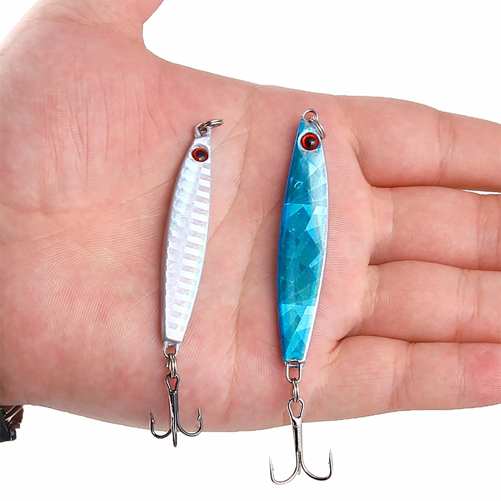 5x 21g Fishing Lures Slice Micro Jig Bait Spoon Tackle Salmon Mackerel ...