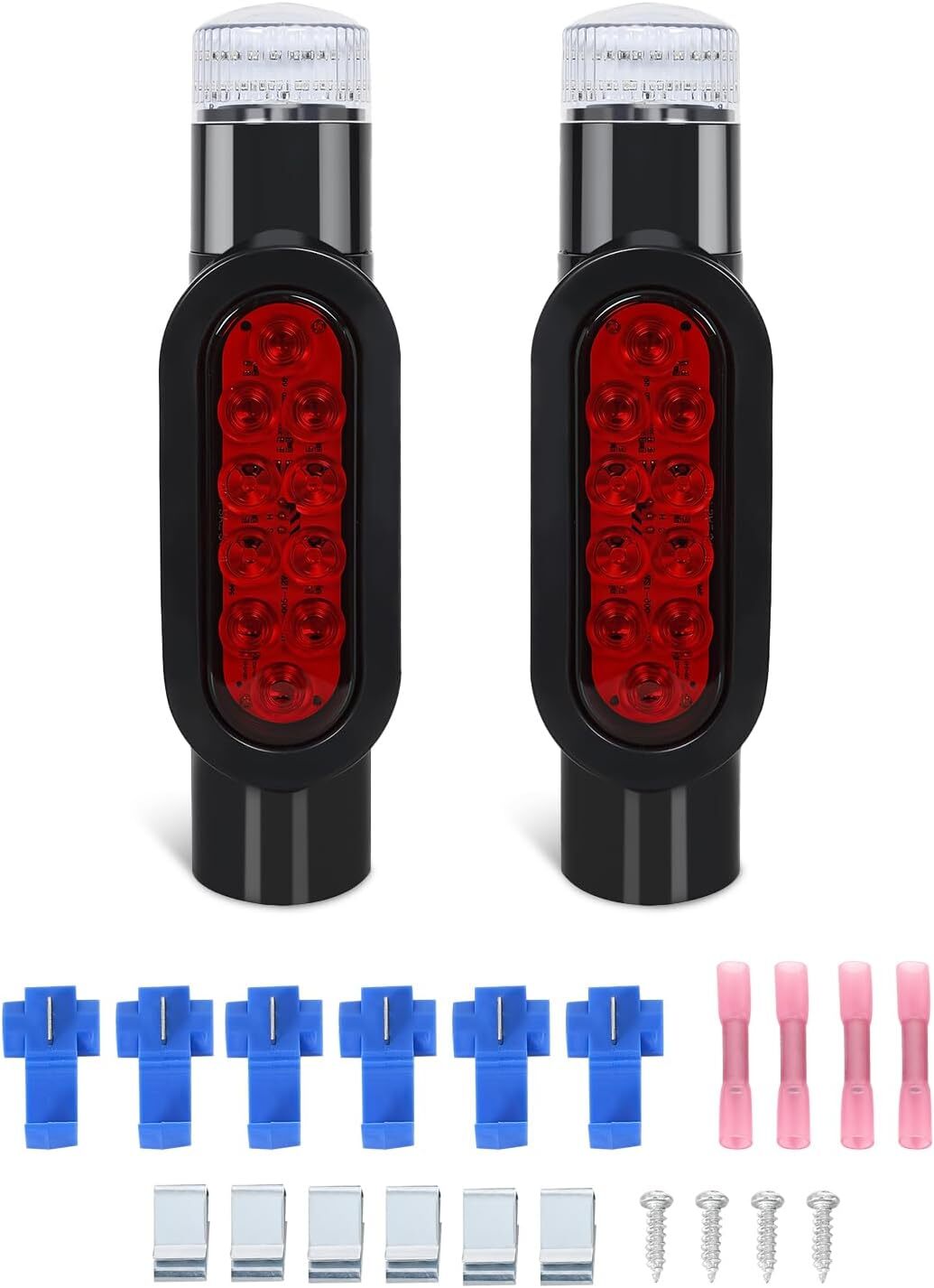 2PCS Boat Trailer Guide Post LED Pole Light Set 12V | eBay