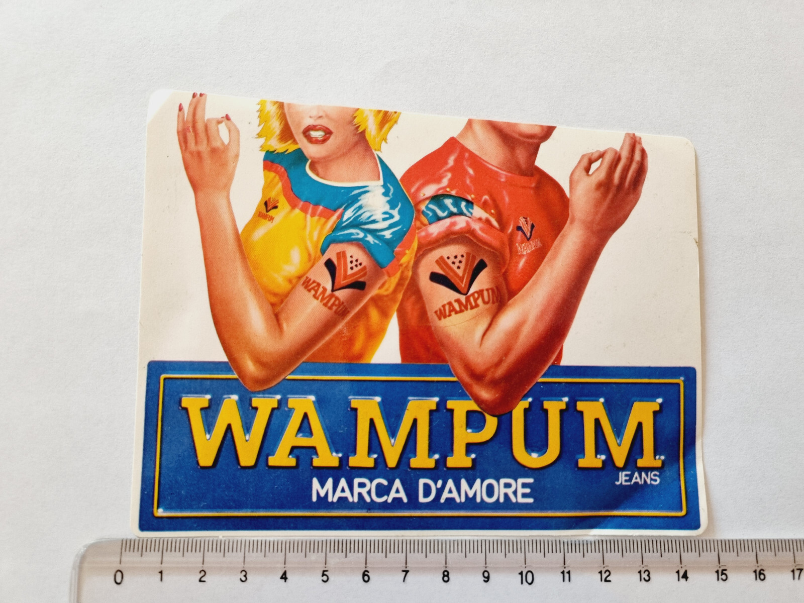 Adhesive Wampum Jeans Sticker Autocollant Aufkleber Vintage | eBay