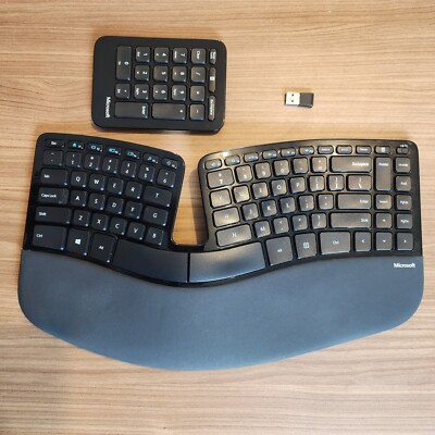 Microsoft Sculpt Ergonomic Wireless Keyboard & Ten Key - With Dongle ...