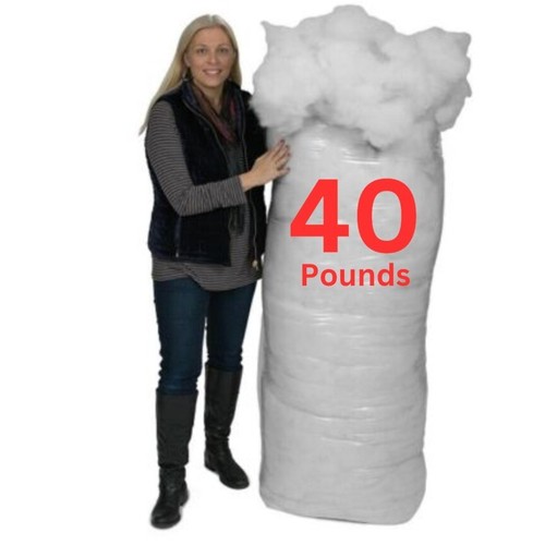 40 Lb Premium Polyester Fiber Poly Fil Stuffing for Pillows Stuffed ...