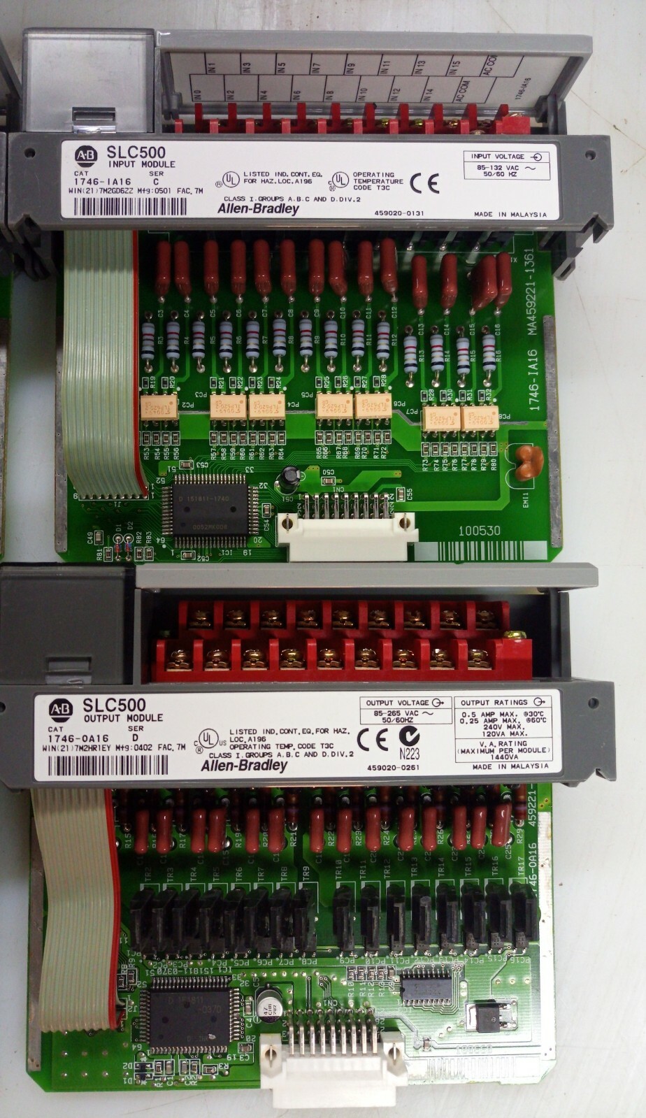 Allen-Bradley #(1746-A7) Slot Rack W/ 7 Modules(1746-IA16)-(OA16)-(OW16 ...