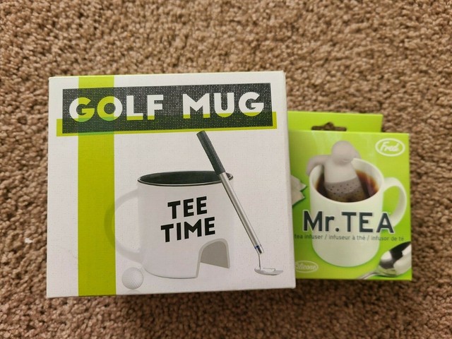 Tabletop Golf Mug Putter Cup Club Pen Mini Ball Gift White Tee Time ...