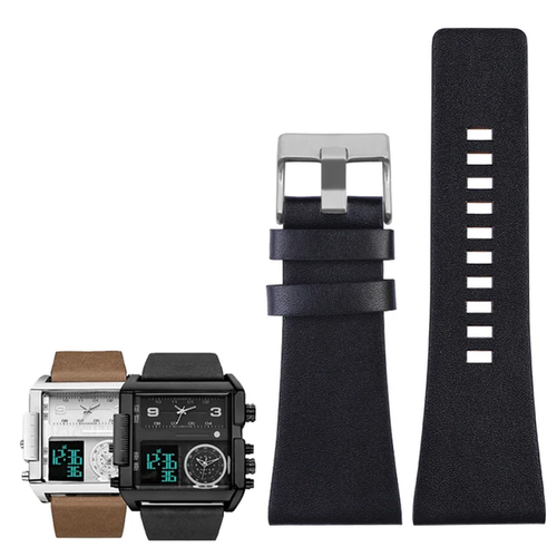 Genuine Leather Wrist Band for Diesel DZ7406 DZ7408 DZ4280 DZ4343 Watch ...