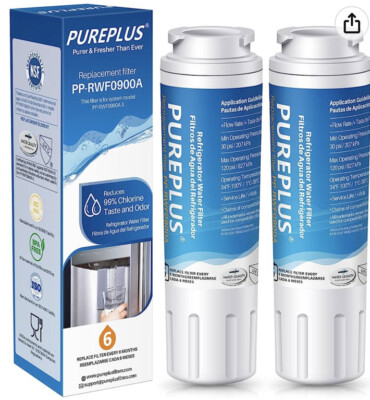 PUREPLUS UKF8001 Refrigerator Water Filter PP- RWF0900A 2 Pack New | eBay