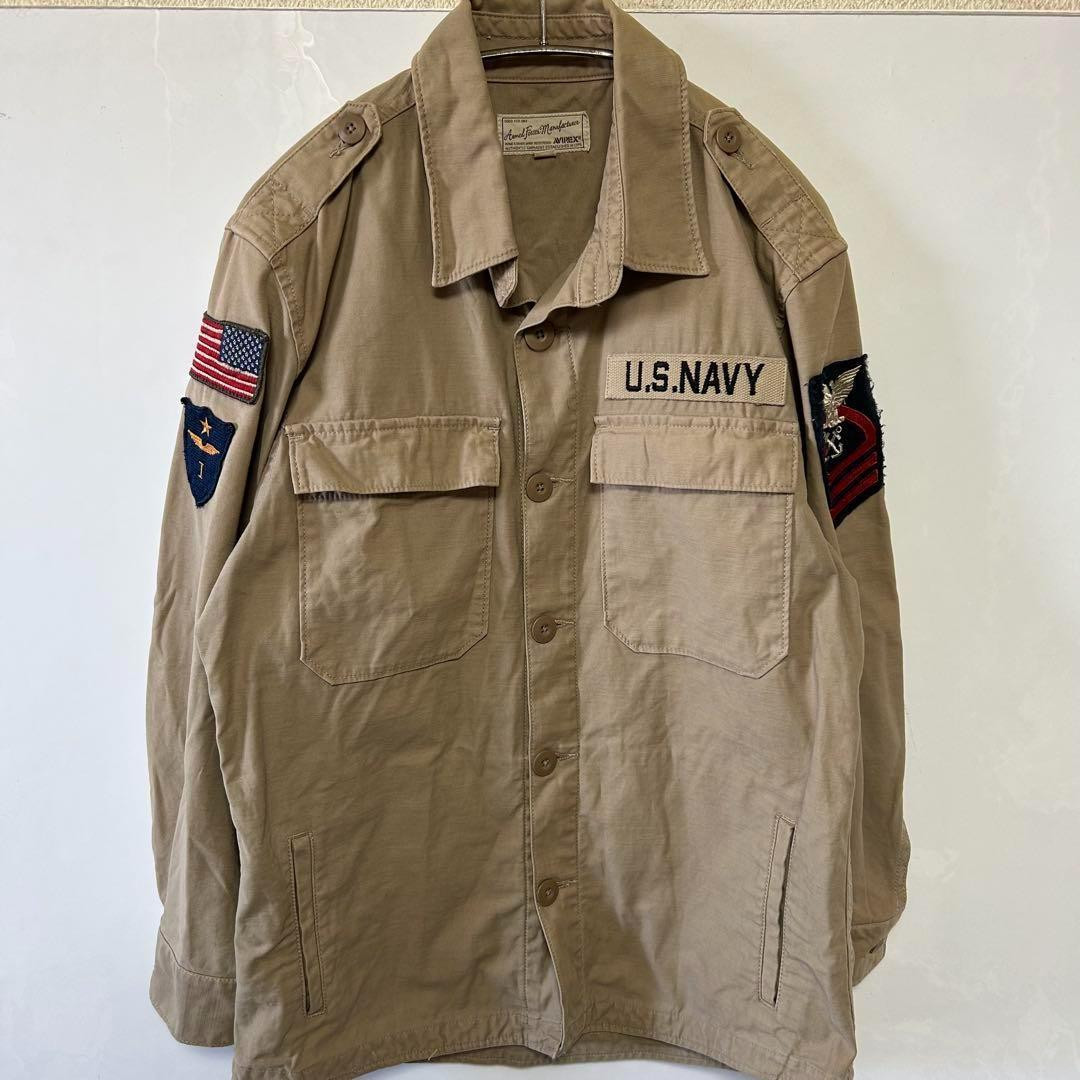 AVIREX Field Jacket Ueno Shokai U.S.NAVY Military W50… - Gem