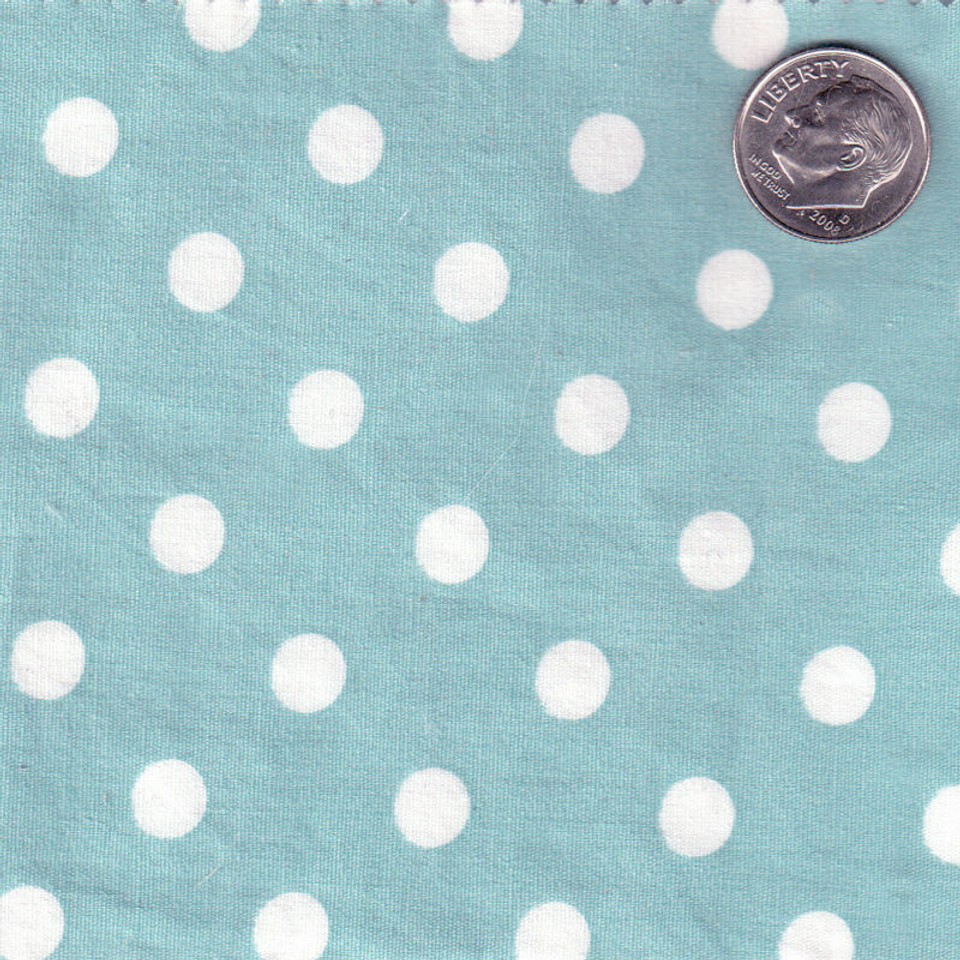 SOFT 100% COTTON FABRIC BY YARD 8MM WHITE POLKA DOT SPOTS DOTTY CLOTH ...