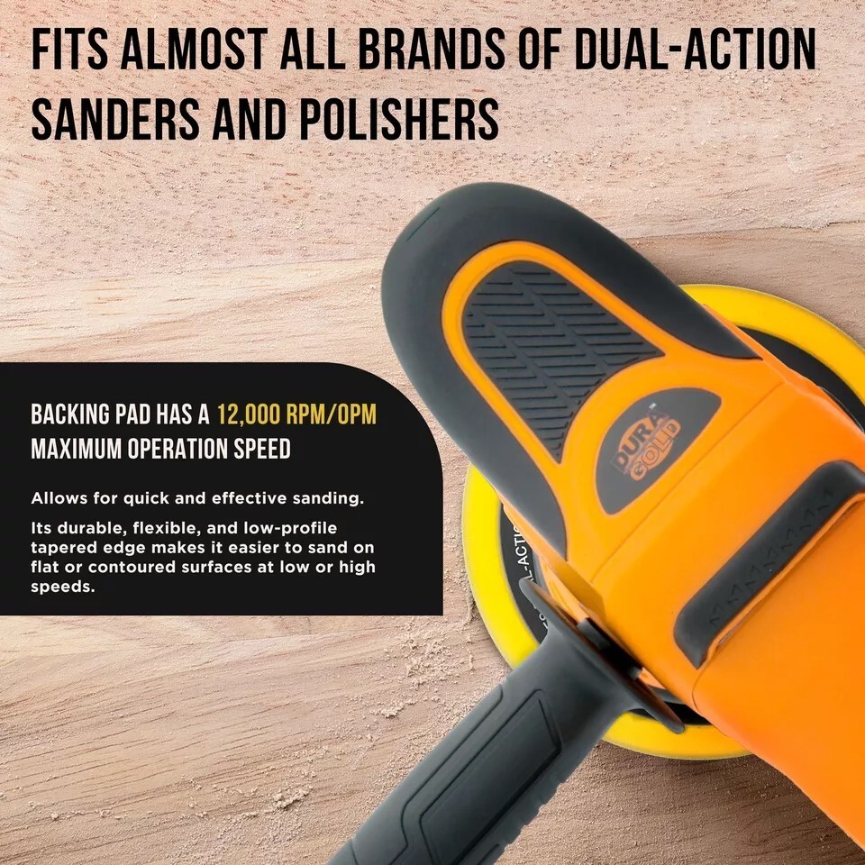 5Inch 6 Hole Hook and Loop Orbital Sander Replacement Pad Backing Pad ...