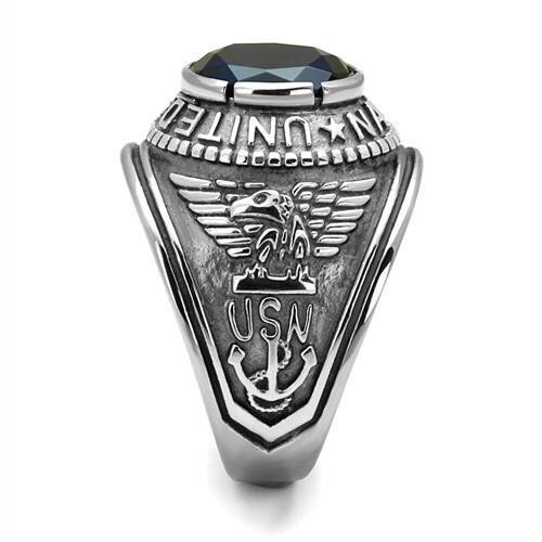 Navy Military Ring with Synthetic Sapphire Stone | eBay