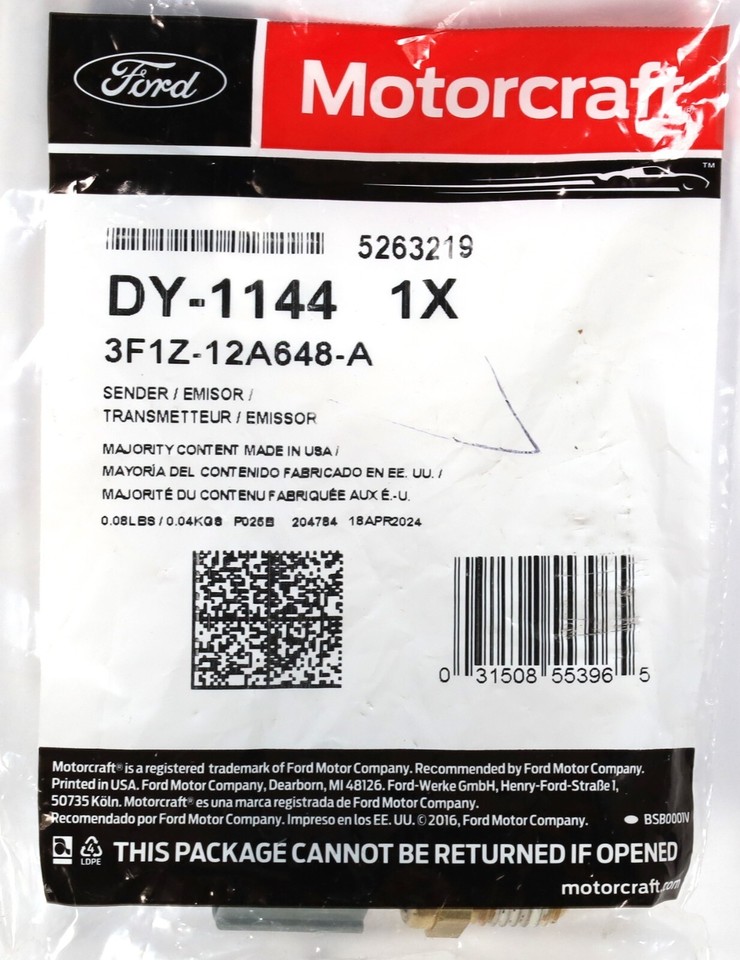 DY-1144 Motorcraft 2011-2016 Ford 6.7L Powerstroke Diesel Coolant Temp ...