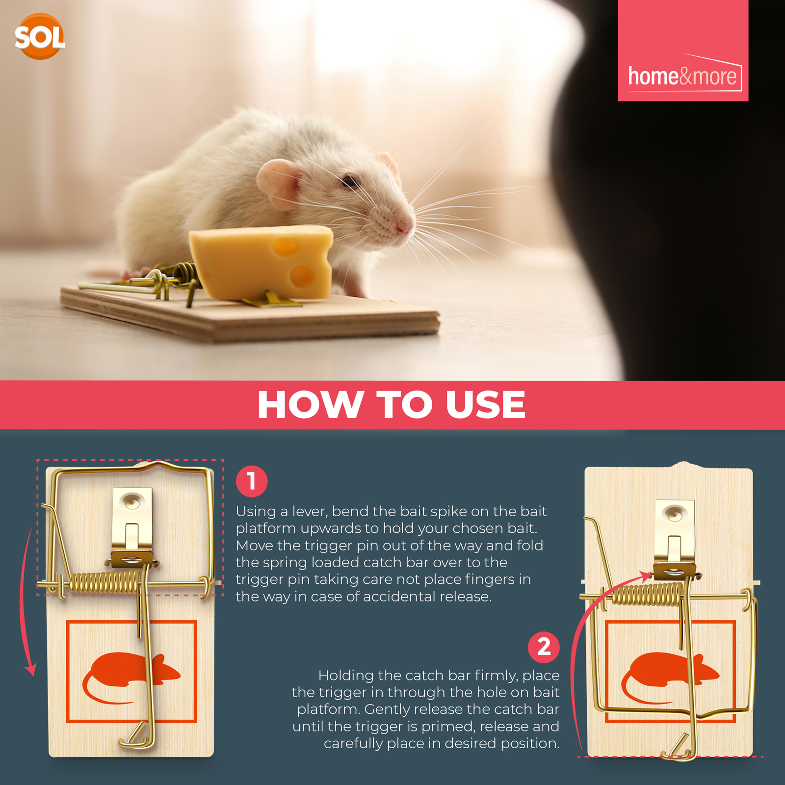 8 Wooden Mouse Traps Traditional Mice Rodent Pest Control Trap Reusable ...