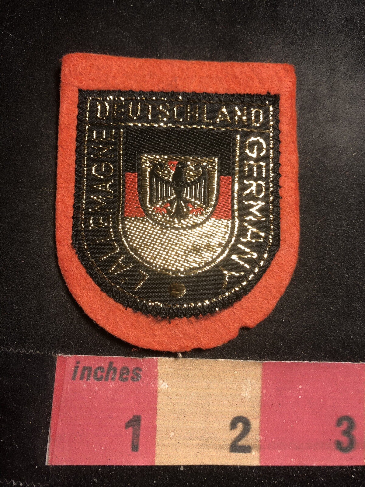 Coat Of Arms DEUTSCHLAND L’ALLEMAGNE GERMANY Red Felt Back Patch 93C3 ...