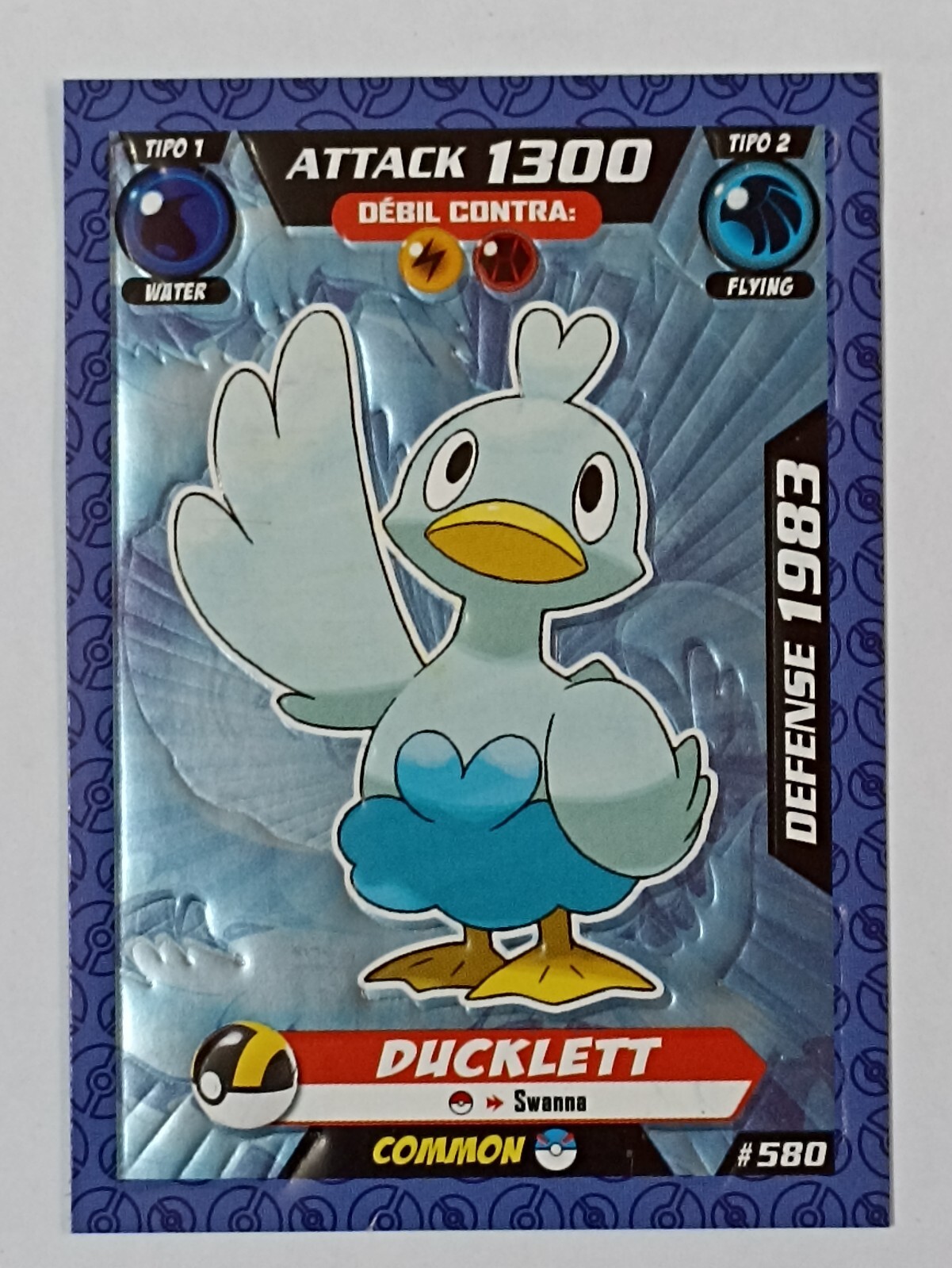 POKEMON TCG 3R V4 #580 DUCKLETT Card PERU 2018 South America Edition ...