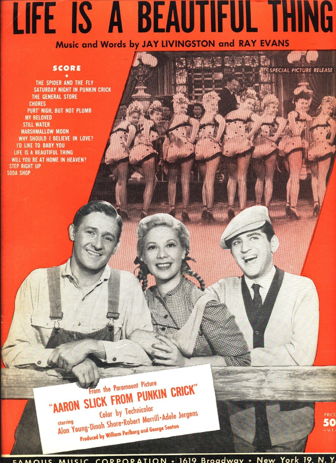 LIFE IS A BEAUTIFUL THING SHEET MUSIC AARON SLICK FROM PUNKIN CRICK ...