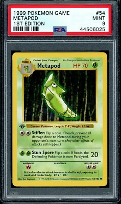 1999 Pokemon Base Set #54 Metapod 1st Edition PSA 9 | eBay