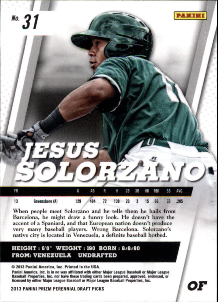 2013 Panini Prizm Perennial Draft Picks #31 Jesus Solorzano | eBay