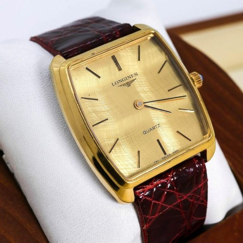 Longines Vintage Quartz Watch Gold Dial Men's Used Cleaned & Working | eBay