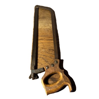 Vtg antique large Disston butcher meat bone cutting hand hacksaw 16 ...