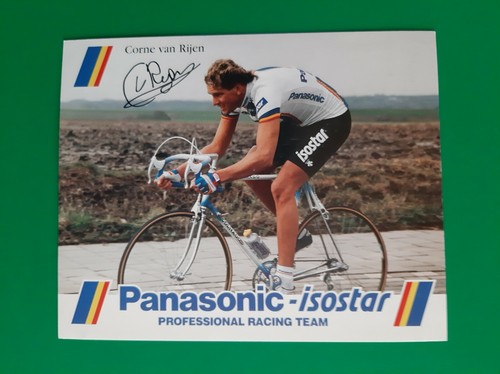 CYCLISME carte cycliste CORNE VAN RIJEN équipe PANASONIC isostar 1988 ...