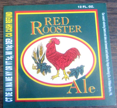 UNUSED - RED ROOSTER ALE BEER - JLBC - WILKES-BARRE PA - LABEL | eBay