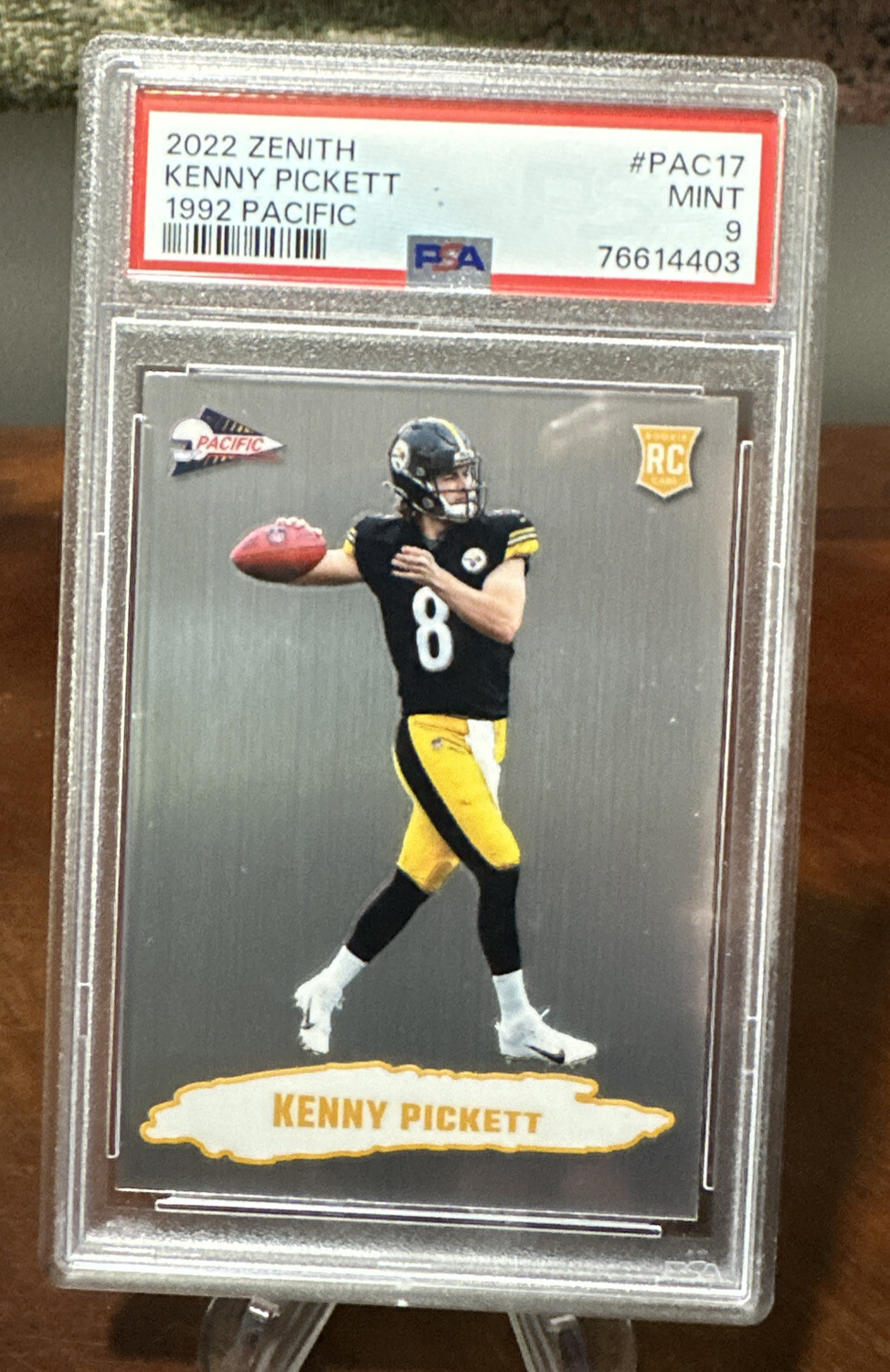 2022 Panini Zenith KENNY PICKETT 1992 Pacific ROOKIE PSA 9 MINT RC #17 ...