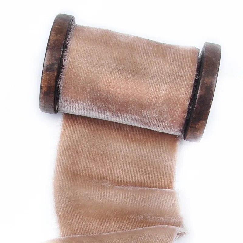 Velvet Ribbon Frayed Edge Trim Handmade Fringe Ribbons Diy Cake ...