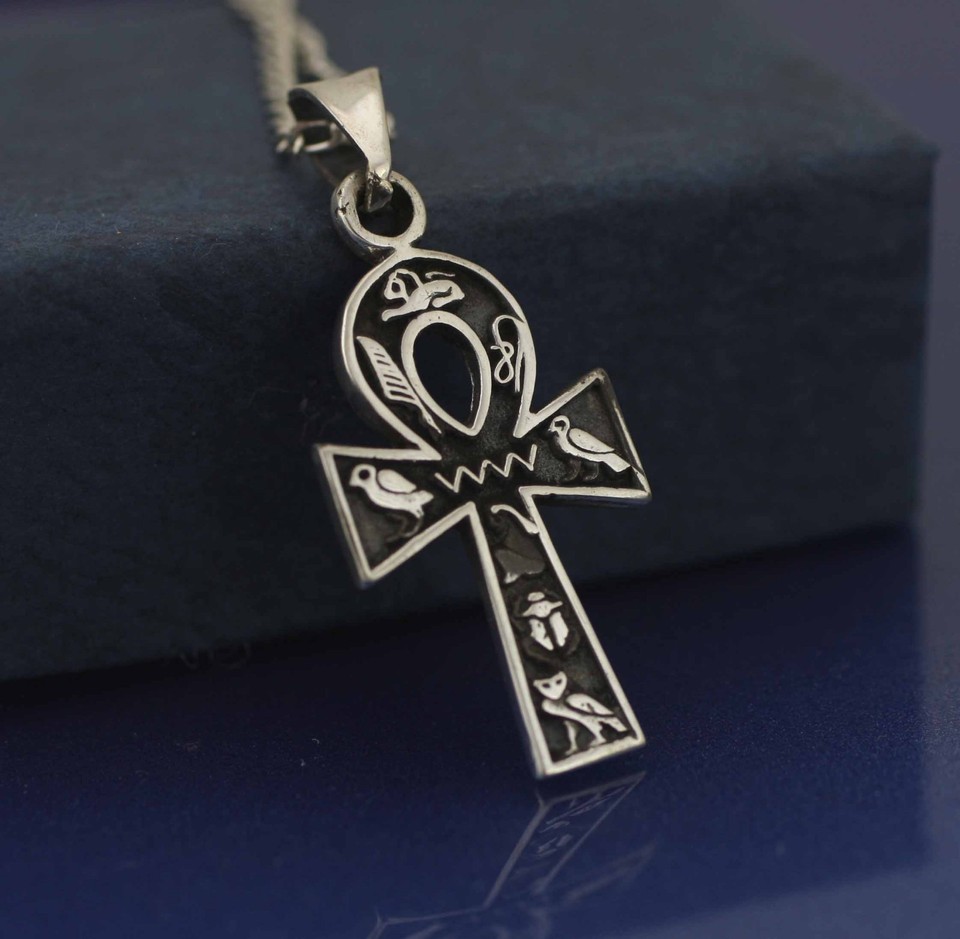 Sterling Silver Ankh Keychain, Silver Egyptian Cross | eBay