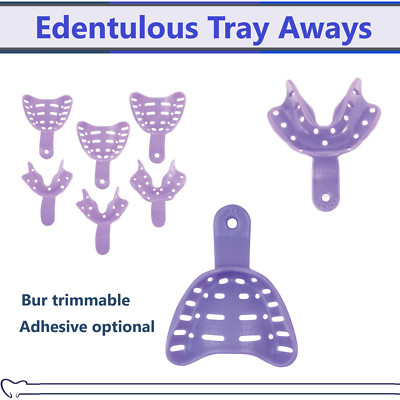 Dental Keystone Tray-Aways Disposable Double Arch Edentulous Impression ...