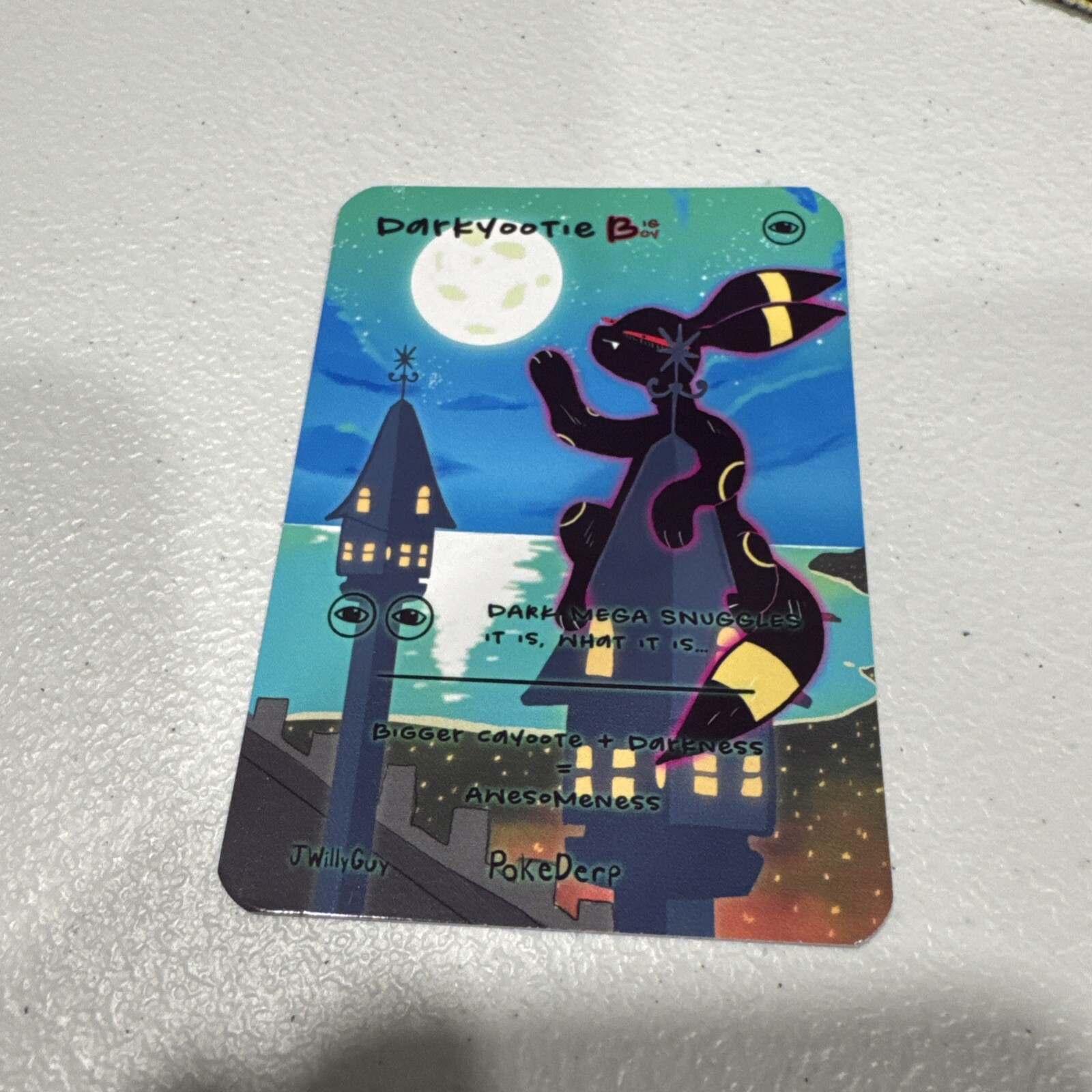 Pokederp Darkyootie Big Boy - Umbreon Fan Art Custom Derpy Card Alt Art ...