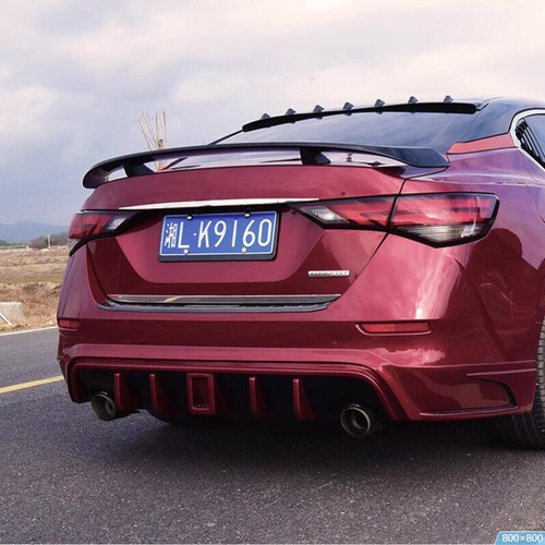 Double Layers Rear Spoiler Wing ABS for 2020-2024 Nissan Sentra Glossy ...
