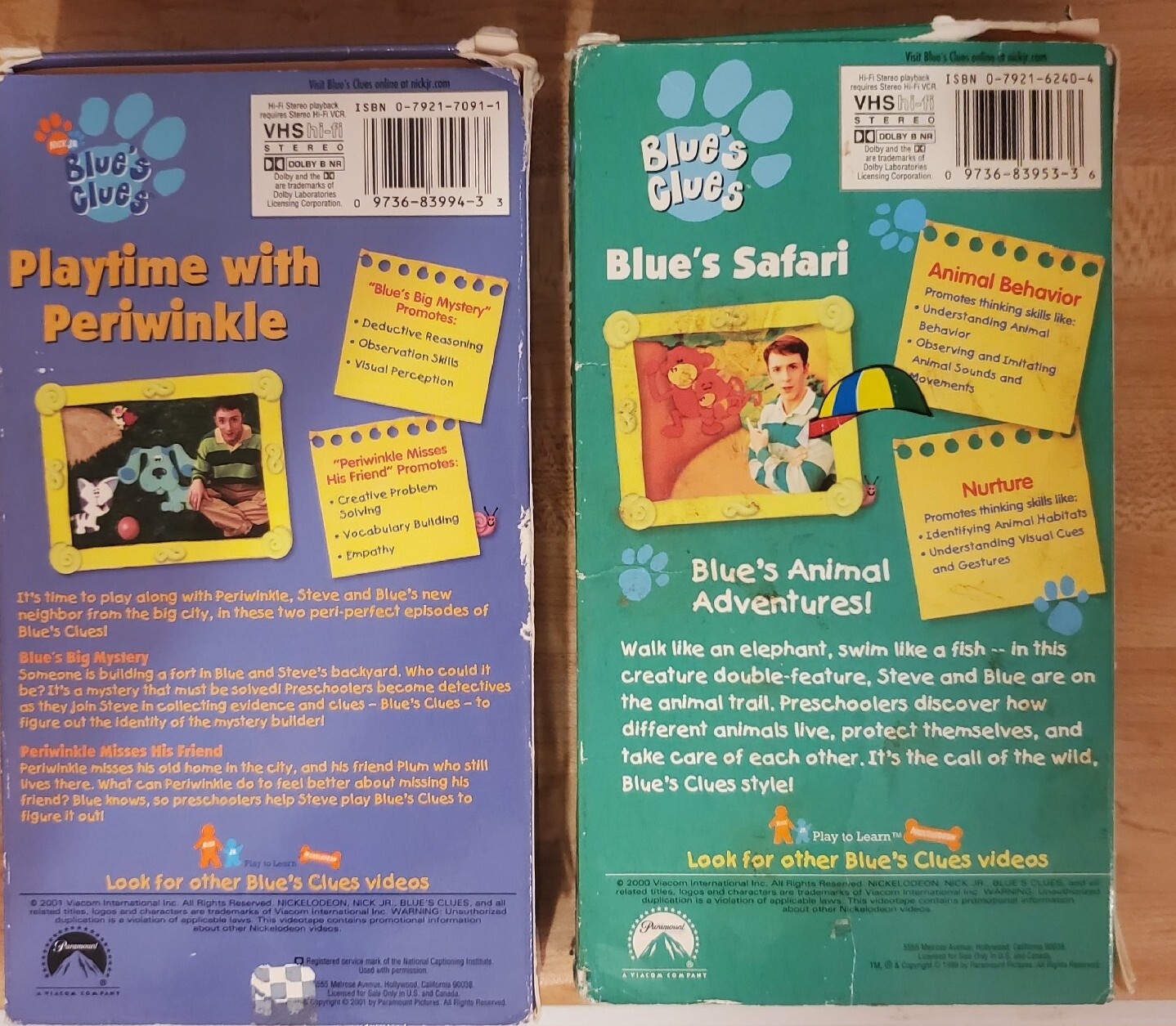 Vintage Blue's Clues VHS lot of 4 With STEVE | eBay